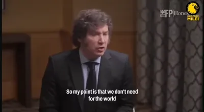 Milei dijo que es "Terminator" y que viene de un futuro "apocalíptico"